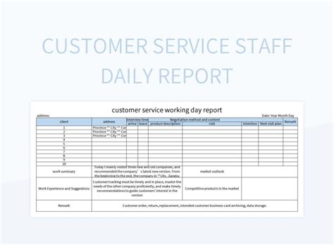 Free Work Daily Report Templates For Google Sheets And Microsoft Excel Slidesdocs
