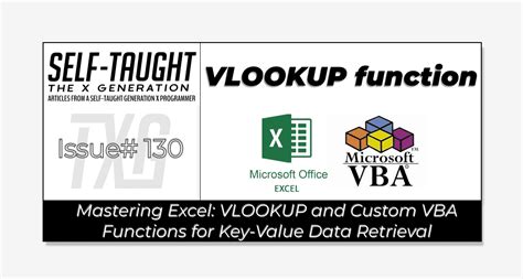 Mastering Excel Vlookup And Custom Vba Functions For Key Value Data Retrieval