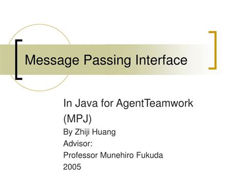 ppt message passing interface powerpoint presentation free download