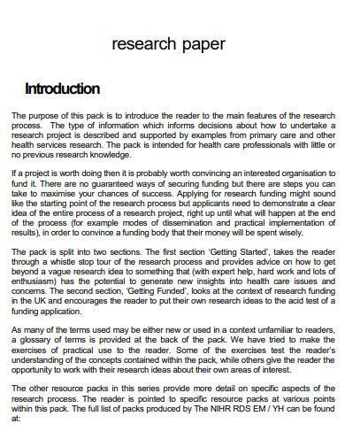 26 Research Paper Introduction Examples To Download