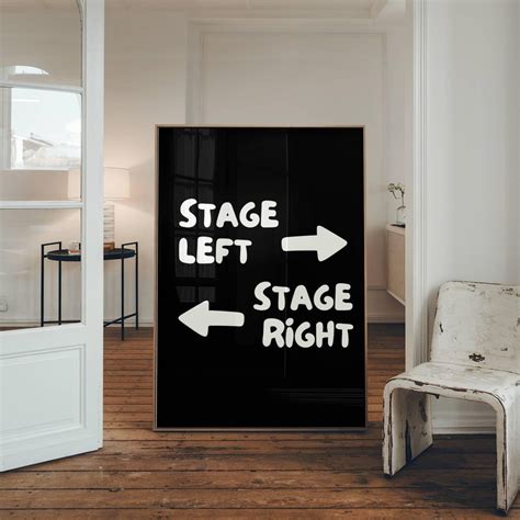 Stage Direction Theatre Lover Poster Digital Wall Art Drama Classroom