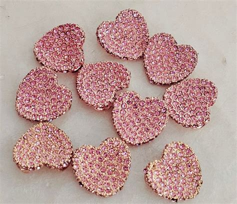 금속 펜던트 골드핑크 하트 10개 일괄 헬로마켓