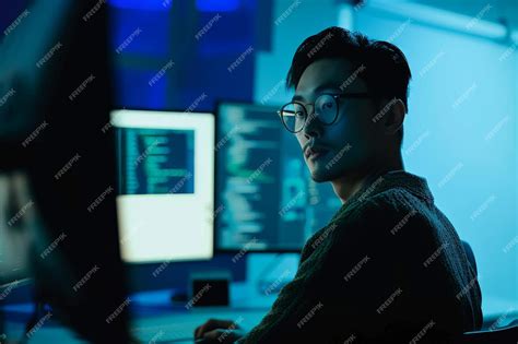 Premium Photo Web Design Coding And Asian Man With A Computer For Programming A Website At