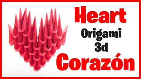 💗corazÓn De Origami 3d Fácil 💗 Para Principiantes Curso De Origami 3d