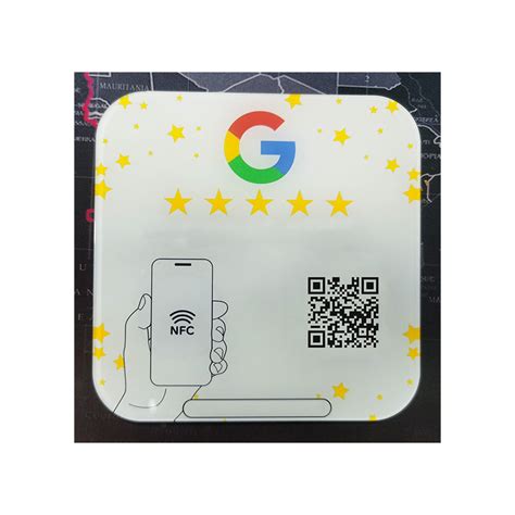 Acrylic Variable Qr Code Google Review Tag Ntag NFC Google Review Card NFC Google Review