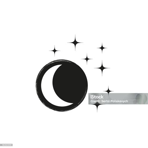 밤 아이콘입니다 달과 별 아이콘입니다 벡터 일러스트 레이 션입니다 주당순이익 10 격언에 대한 스톡 벡터 아트 및 기타 이미지 격언 고무 긁힌 Istock