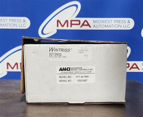 New AMCI HTT 20 1800 Resolver 1 800 Turn Transducer New In Box For Sale At Midwest Press And