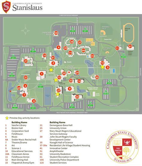 Stanislaus State Campus Map California State University Stanislaus