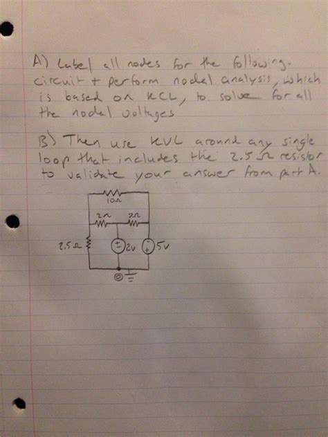 Solved A Label All Nodes For The Following Circuit