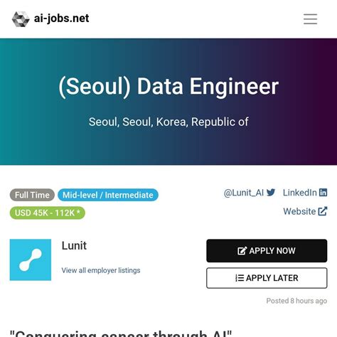Hiring Seoul Data Engineer In Seoul Seoul Korea Republic Of R