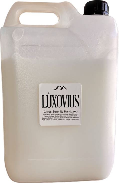 LÙxovius Citrus Serenity Hand Zeep 5l Verpakking Hand Wash Handzeep Zeep