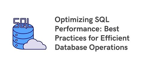 How To Optimize Sql Performance Fathin Afif Posted On The Topic