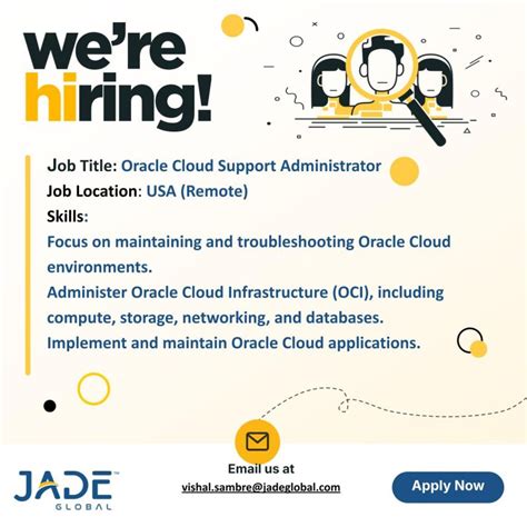 We Are Hiring Fulltime Oraclecloudsupportadmin Oracleadmin Oci Identitycloudservices Idcs