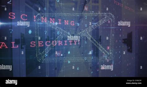 Image Of Virus Warning And Digital Data Processing Over Computer