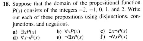 solved suppose that the domain of ﻿the propositional