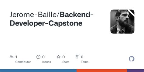 github jerome baille backend developer capstone