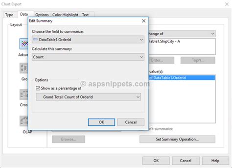 Adding Charts To Aspnet Crystal Report Viewer Control Display Pie Chart
