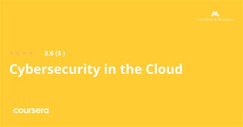 Cybersecurity In The Cloud Specialization Cloud Computing Courses