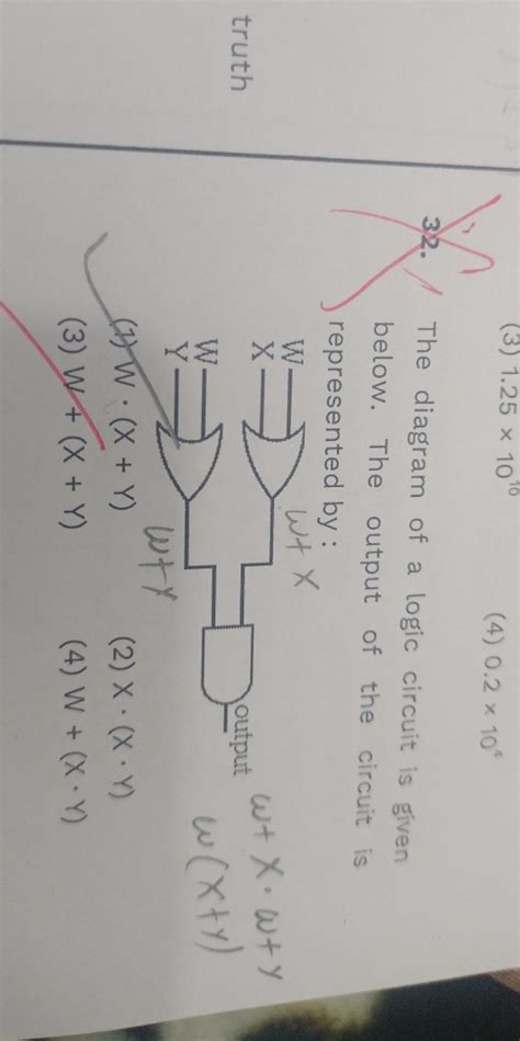 3 125×10104 02×10432 The Diagram Of A Logic Circuit Is Given Bel