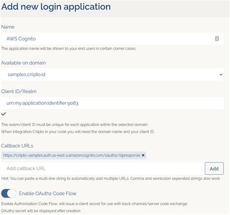 AWS Cognito Integrations Criipto Verify Documentation