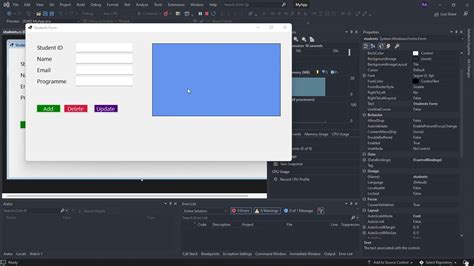 Crud Operations In C Part 1 Ui Design Youtube