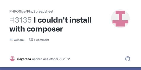 I Couldnt Install With Composer · Phpoffice Phpspreadsheet · Discussion 3135 · Github