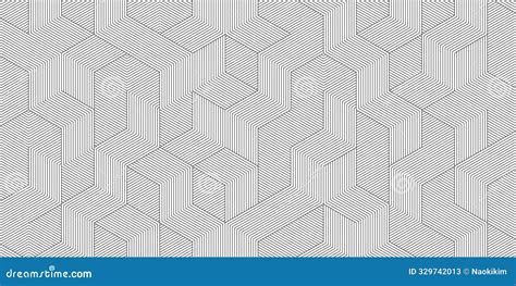 Abstract Black White Stripe Line Geometric Triangle Background Hexagon Pattern Retro Styled