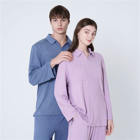 애니바디 공용 피치기모 9부 파자마 카라 반오픈