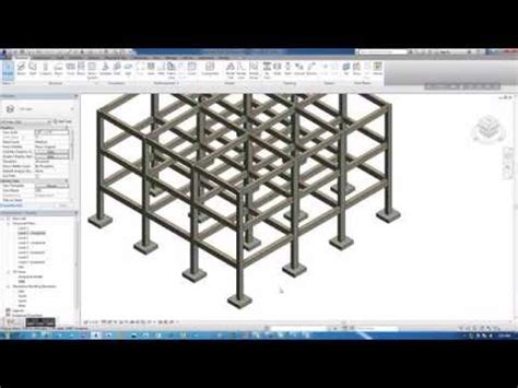1 Starting Model With Revit Strucuture Creating Grid Columns Beams Analytical Levels