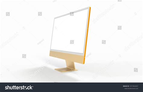 Computer Display Blank White Screen 3d Stock Illustration 1971854357 Shutterstock