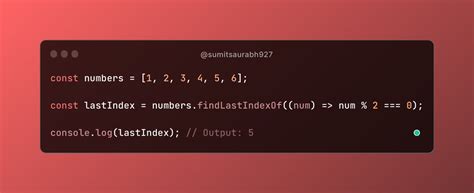 javascript explained findlast and findlastindexof array methods thread from sumit