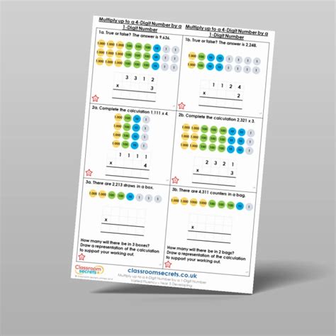 Year Multiply Up To A Digit Number By A Digit Number Varied Fluency Resource Classroom