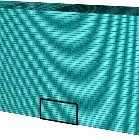 Mesh Of The 3d Simulation Model Of The Senb Test Dimensions Of The Download Scientific Diagram