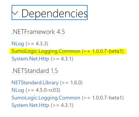 Packaging For Nlog Appender Is Setting Beta Version For Common · Issue 62 · Sumologic