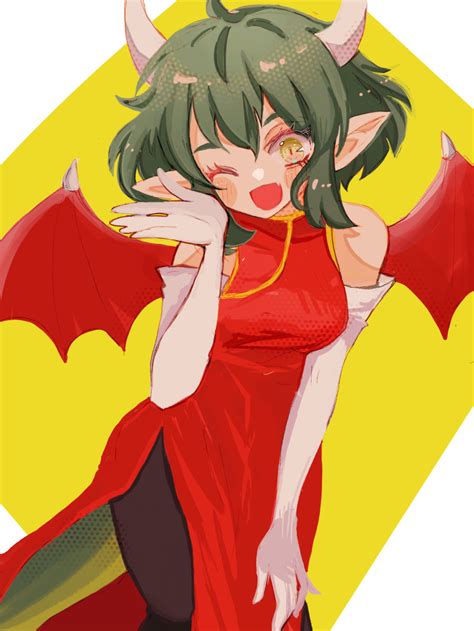 Draco Centauros Madou Monogatari Puyopuyo Highres 1girl Black