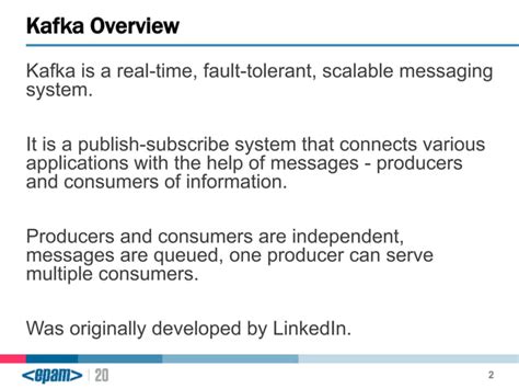 Apache Kafka Messaging System Overview Pptx