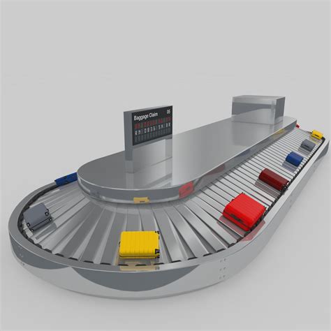 공항 수하물 컨베이어 벨트 조절 가능 3d 모델 Turbosquid 1712473