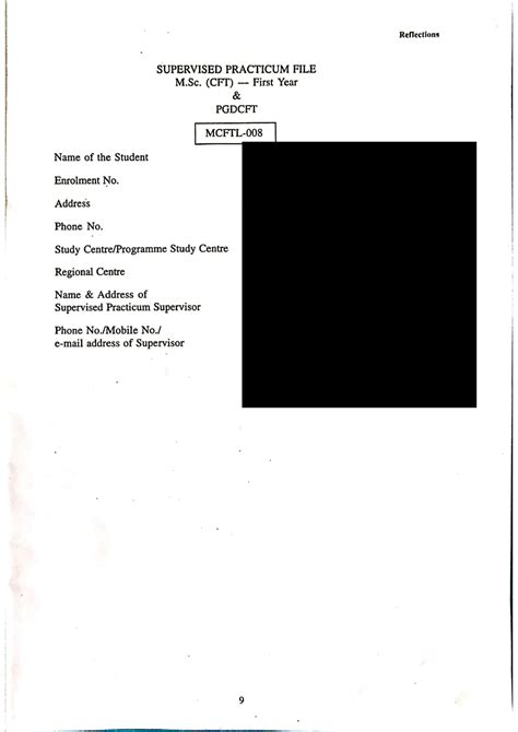 Ignou Sample Practical File For Mcftl008 Reflective Journal Pdf