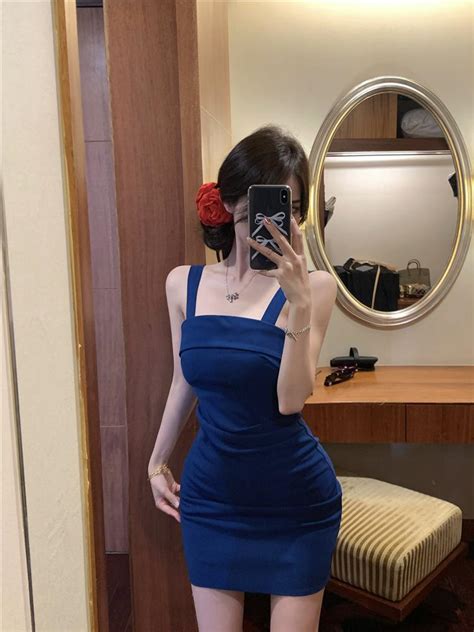컴벨 캐주얼 슬리브리스 슬림 나시 투톱 여성 미니 원피스