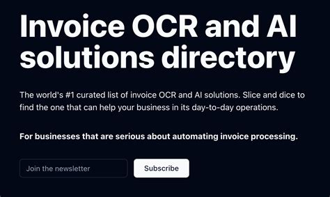 InvoiceOCR World S 1 Invoice OCR AI Directory Resource Fyi