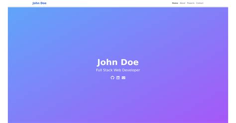 Portfolio Free React Tailwind Component