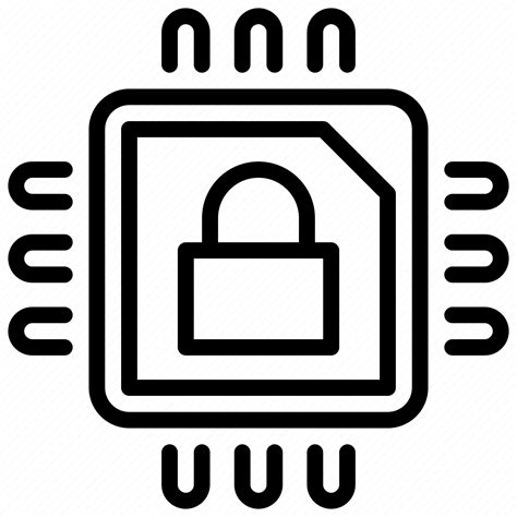 Cpu Lock Locked Processor Chip Icon Download On Iconfinder
