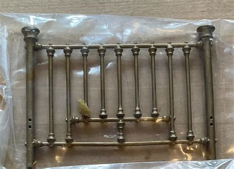 Dollhouse Miniature Brass Headboard True Vintage Bedroom Miniatures