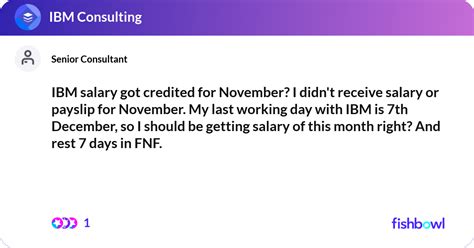 IBM Salary Got Credited For November I Didn T Rec Fishbowl