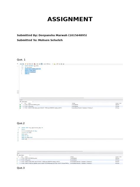 Assignment Sql Pdf