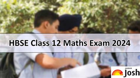 Hbse Class 12 Maths Question Paper 2024 With Answer Key Download Pdf