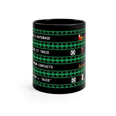Sql Santa Mug Christmas T For Data Analysts Data Science Mug