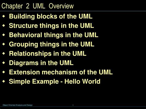 Ppt Chapter 2 Uml Overview Powerpoint Presentation Free Download