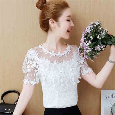 [ข้อเสนอมีเวลาจำกัด] เสื้อชีฟองสตรีชุดฤดูร้อน 2022 ใหม่ Super Fairy แขนสั้นตาข่ายกลวงลูกไม้ยอด