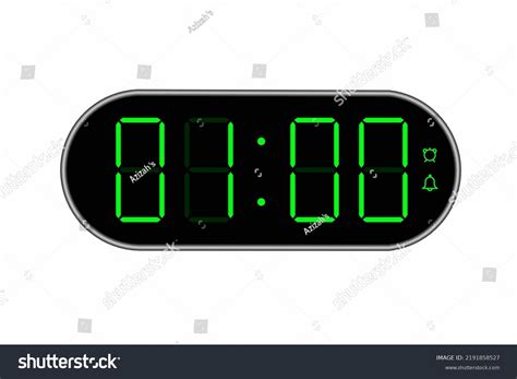 Vector Flat Illustration Digital Clock Displaying Stock Vector Royalty Free 2191858527